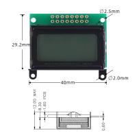 China Cyrillic 0802C LCD Module 2x8 ST7066U COB Display 40x29mm Parallel Interface for Stm32 for sale