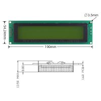 China Cyrillic 4004A2 40x4 COB LCD Module Yellow Green LED Backlight Parallel Port Customizable for sale