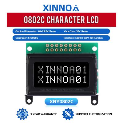 China DFSTN black film 0802C Character Display Screen 0802 16 PIN ST7066U Ultra Small Module STN Blue Font for sale