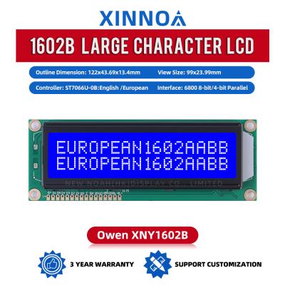 China European Blue Film White Letters 1602B Electric Meter Instrument Display Screen Large Size Module for sale