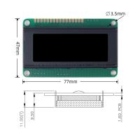 China European DFSTN Black Film 2004D Character LCD Module 77x47x11mm COB for sale