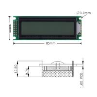 China European 1602B1 COB Display Module 85x30x12.8mm ST7066U Controller Customizable for sale