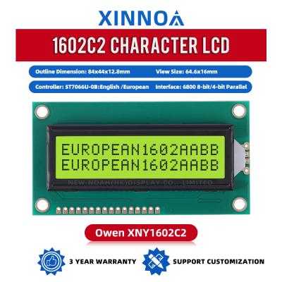 China European Yellow Green Film 1602C2 Arduino With Backlight Built-In Character Screen for sale