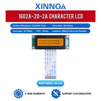 China Gray Film 1602A-20-2A 5V LCD Screen 02*16 LCD 1.5 Inches 16 PIN Controller ST7066U Backlit S-String for sale
