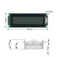 China 1602B1 16x2 Character LCD Module Display ST7066U COB 85x30x12.8mm for sale