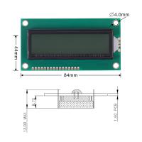 China 1602C2 16x2 Character LCD Module Display 84x44mm ST7066U Controller COB Customizable for sale