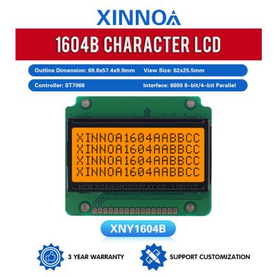 China Gray Film 1604B Character Dot Matrix Screen 02*16 LCD 3.6 Inches ST7066U Multi Language LCD Module for sale