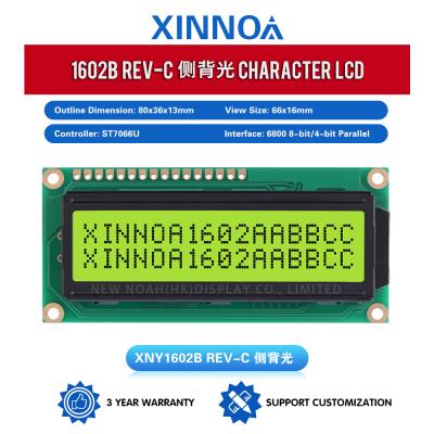 China Yellow Green Film 1602B REV.C Side Backlight Built In Backlight Factory Direct Supply Character LCD Screen for sale