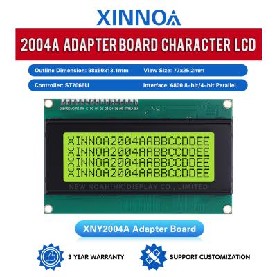 China Yellow Green Film 2004A IIC Adapter Board Liquid Crystal Display 98*60MM ST7066U Equipped With LED Backlight for sale