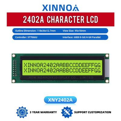 China Yellow Green Film 2402A LCD Dot Matrix Screen LCM24*2 Dot Matrix Module Multilingual Module for sale