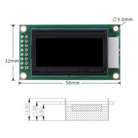 China Russian 0802B COB Character LCD Display Module 58x31.87mm ST7066 Controller Customizable for sale