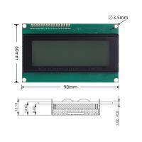 China Russian Gray Film 2004A LCD Display Module 98x60mm ST7066U Controller COB for sale
