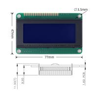 China Russian 2004D 20x04 COB LCD Display Module ST7066U 77x47x11mm Customizable for sale