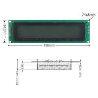 China Russian 4004A2 40x4 Character LCD Module ST7066U COB 190x54mm Industrial Display for sale