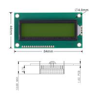 China Cyrillic 1602C2 16x2 Character LCD Display Module 84x44mm with Backlight ST7066U Controller for sale