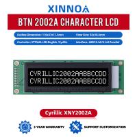 China Cyrillic 2002A Character LCD Display Module 116x37mm ST7066U Controller COB for sale