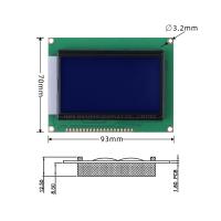 China Owen 12864-20M Blue Film Spot Module 128x64 ST7920 Controller 20PIN Interface COB Display 93x70x12.5mm for sale