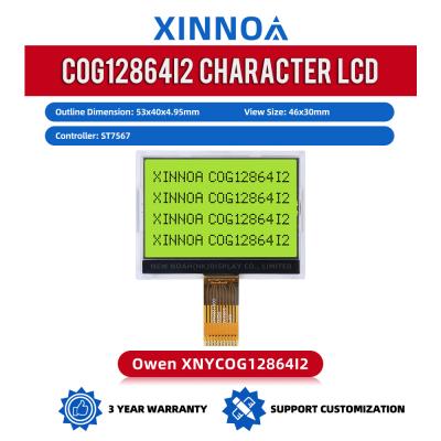 China Yellow Green Film Cog Matrix LCD Display COG12864I2 Serial Communication Display LCD Module Standard Screen ST7567 for sale