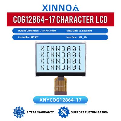 China COG12864-17 Gray Film STN Material 65.5X38Mm 20 PIN I2C/SPI FFC Connection ST7567 for sale