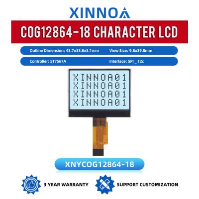 China COG12864-18 Gray Film 14 PIN Fstn Material COG Matrix LCD Screen ST7567A Lightweight And Compact for sale