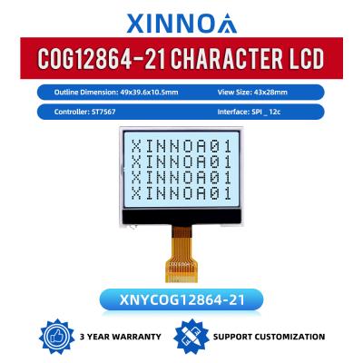 China COG12864-21 Gray Film Industrial Control Fstn Material Lightweight Small 49X39.6Mm ST7567 Controller for sale
