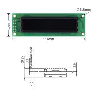 China 20x2 Character OLED LCD Module 85x18.6mm View Area WS0010-TX Controller Parallel Interface for sale