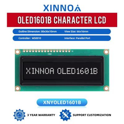 China OLED1601B Black Film, 16x1 Character OLED LCD Display, WS0010 Controller, Parallel Interface, 66x16mm View Size for sale