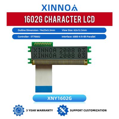 China 1602G Gray Film Character Dot Matrix LCD Screen 16*02 20 Pin Controller ST7066U Instrument And Meter for sale
