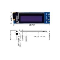 China 0.91 Inch OLED Display Module 128x32 I2C SSD1306 Wide Temperature Full View Blue for sale
