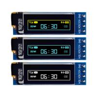 China 0.91 Inch OLED Display Module 128x32 I2C SSD1306 Wide Temperature Full View Blue for sale