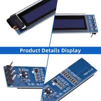 China 0.91 Inch OLED Display Module 128x32 I2C SSD1306 Wide Temperature Full View Blue for sale