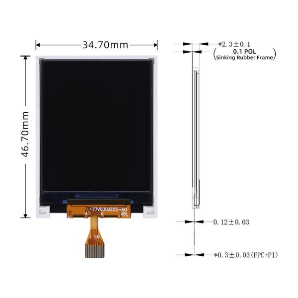 Quality C177V040JZ05-V1 1.77" Full Viewing Angle IPS TFT Screen NV3022C, DIY Display for sale