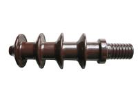 China 30NF250 DIN42531 High Voltage Ceramic Power Line Insulators - 250kV Rating with Brown Glaze Finish for sale