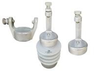 China Light Gray Line Post Porcelain Insulator ANSI 25kV 451mm Height 150kV BIL for sale