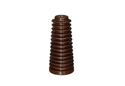 China Höhe 12.5kN Browns 381mm Porzellan-Posten-Isolatoren für Electric Power-Verteilung zu verkaufen