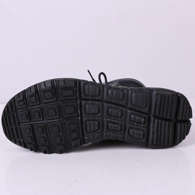 New Version Black Suede Tactical Boots With Zip On Tongue Fast Lacing System Combat Boots Light Weight Waterproof