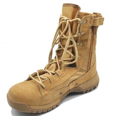 Cina Scarpe alte Scarpe leggere Deserto impermeabili Scarpe da combattimento di gomma Scarpe da combattimento di pelle nera Stivali tattici per uomini in vendita