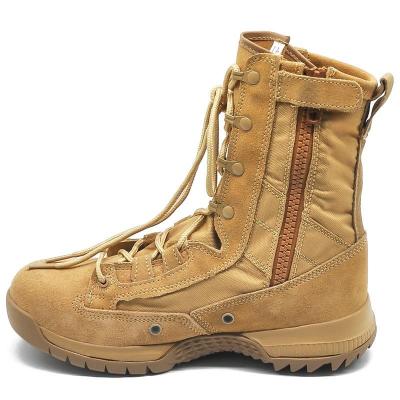 Cina Scarpe alte Scarpe leggere Deserto impermeabili Scarpe da combattimento di gomma Scarpe da combattimento di pelle nera Stivali tattici per uomini in vendita