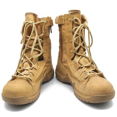 Cina Scarpe alte Scarpe leggere Deserto impermeabili Scarpe da combattimento di gomma Scarpe da combattimento di pelle nera Stivali tattici per uomini in vendita