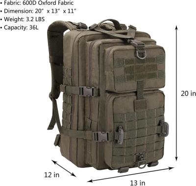 China Durably Built Tactical Bag with Quick Release Buckle and Adjustable Straps for sale