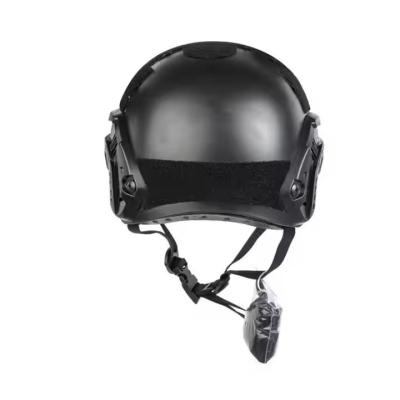 China Langlebiger schwarzer taktischer Schutzhelm mit Glas für taktisches Training zu verkaufen