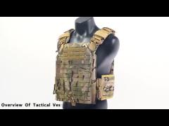 Giubbotto da combattimento tattico in nylon regolabile in nero Respirabilità comprende piastre balistiche