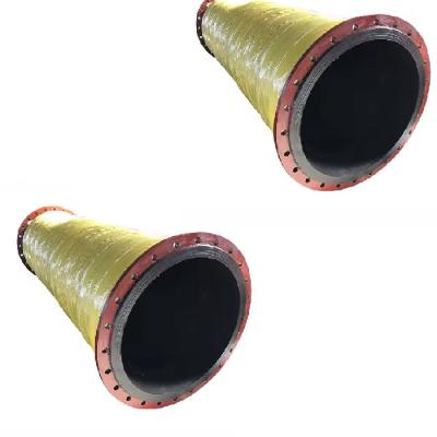 China 6 Inch NBR Flexible Dredging Rubber Hose With Threaded Union For Dredging for sale
