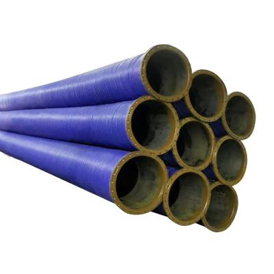 China Black Blue Color Natural Rubber Mining Hose Piping For Transfer Abrasive Materials for sale