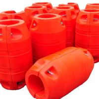 China Corrosion Resistant HDPE Dredge Pipe Float 500mm OD 800mm Length for Offshore Pipe Laying for sale