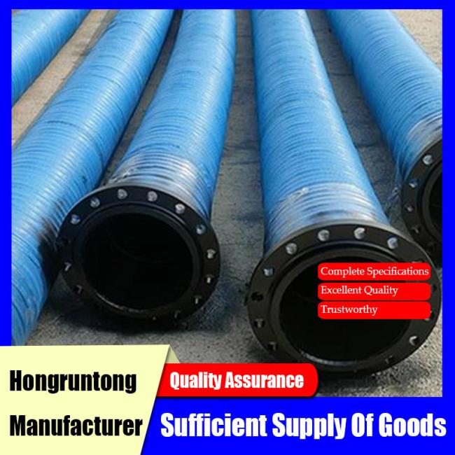 Dredging rubber hose installation in marine environment