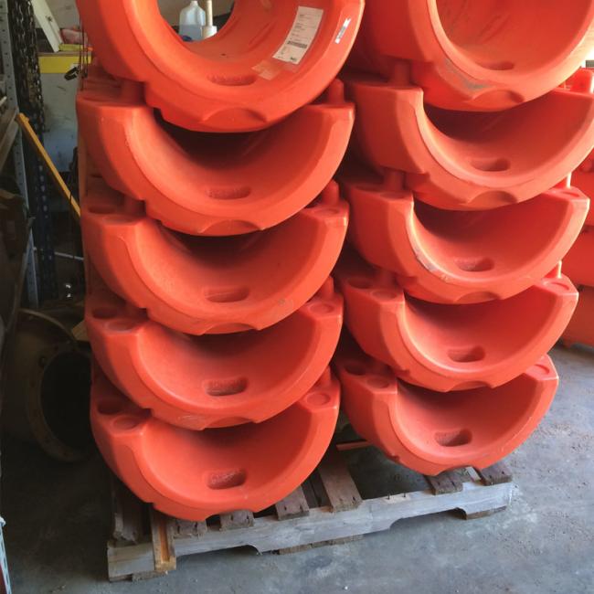 HDPE Hose Float installation in offshore environment