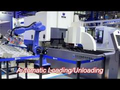 automatic loading and unloading system for sheet metal production