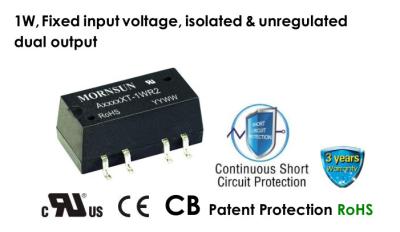 Cina Il modulo 5VDC 24VDC 1W del convertitore di CC di CC B03_LS-1WR3 ha isolato a una uscita doppio non regolato in vendita