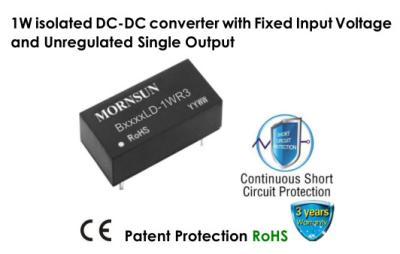 China 1W geïsoleerde Convertor gelijkstroom gelijkstroom met de Vaste Niet geregelde Enige Output van het Inputvoltage Te koop